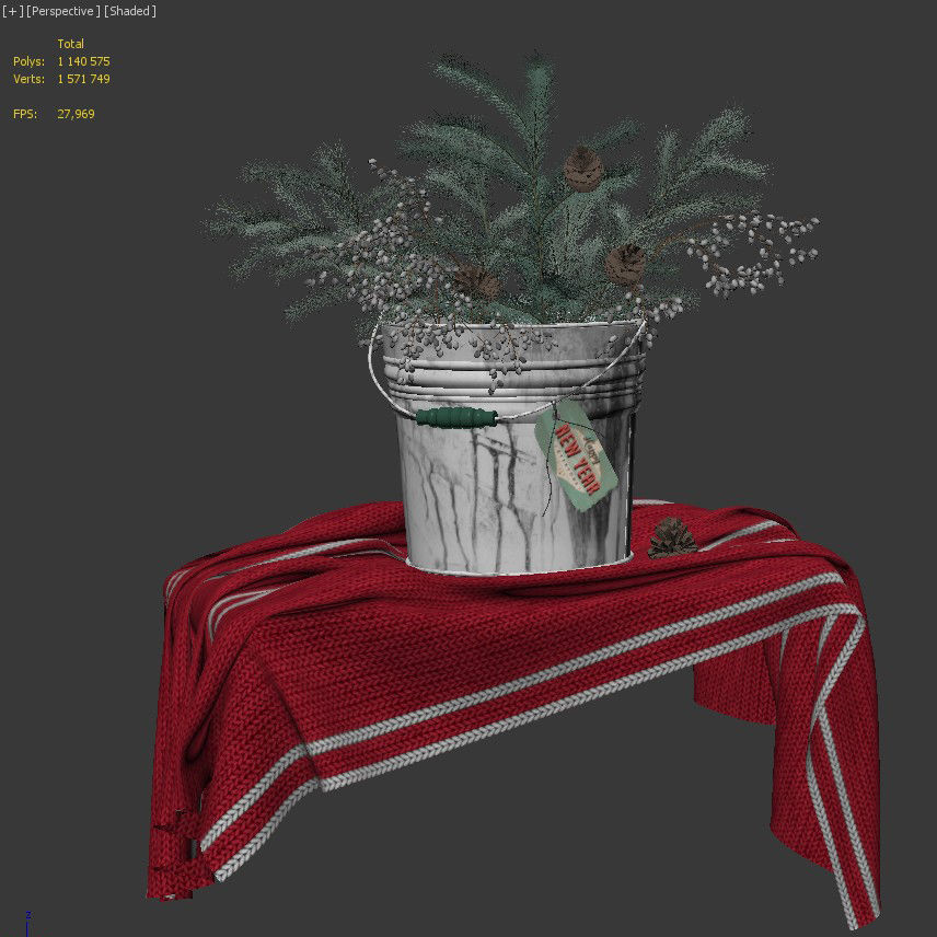 New Year decor 3D model | CGTrader