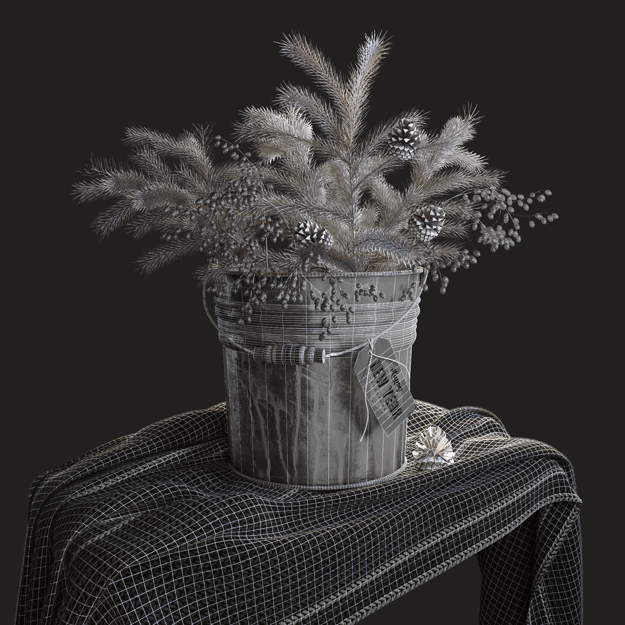 New Year decor 3D model | CGTrader