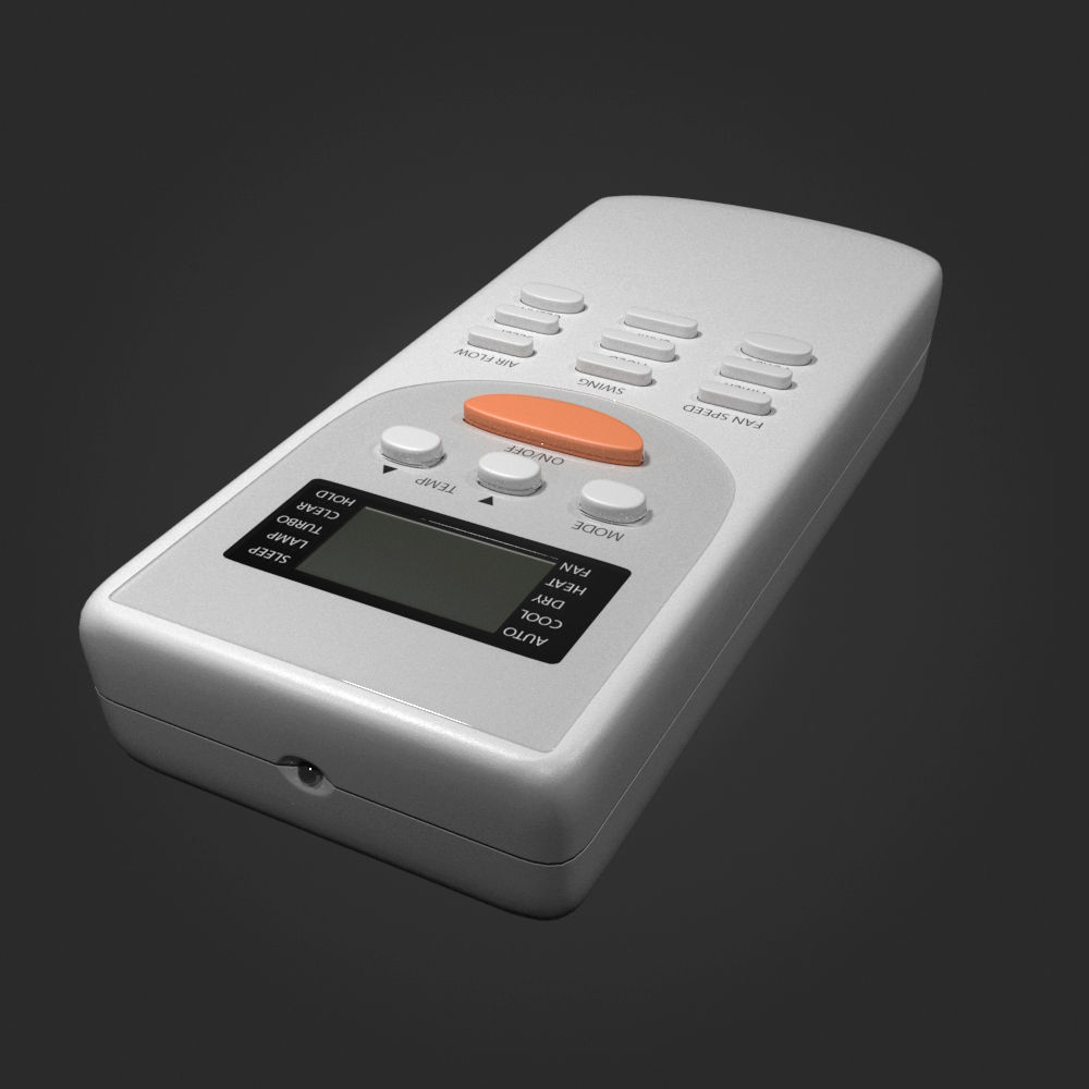 Air Conditioner Remote 3D model | CGTrader