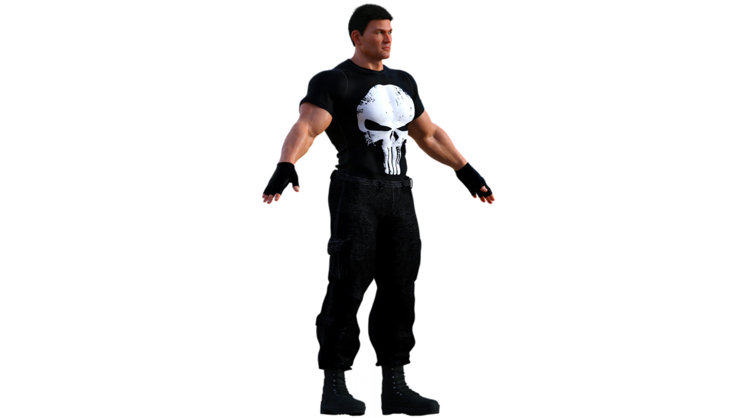 The Punisher Modern 3D model animated rigged | CGTrader