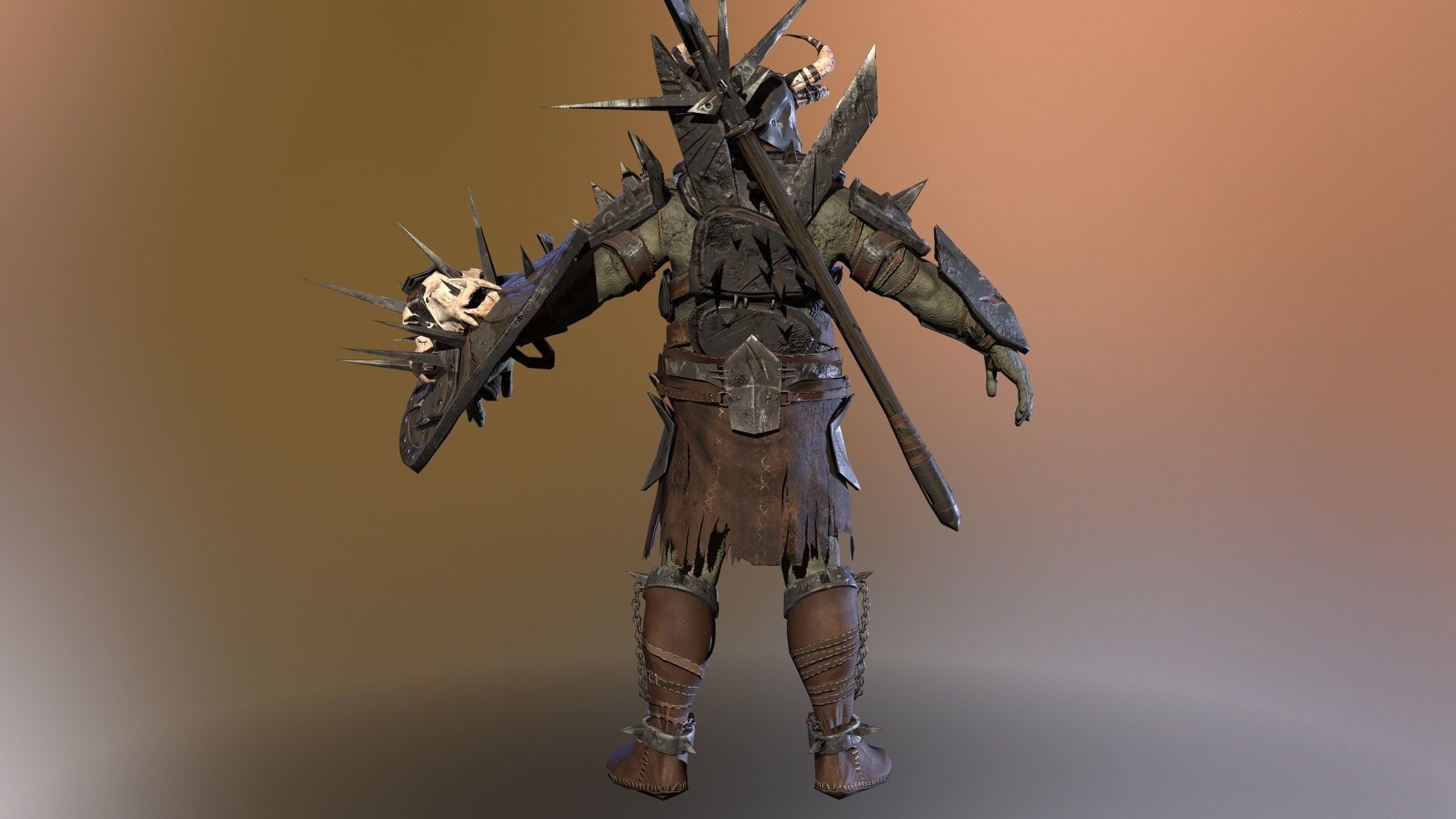 3D model Fat orc VR / AR / low-poly rigged animated | CGTrader