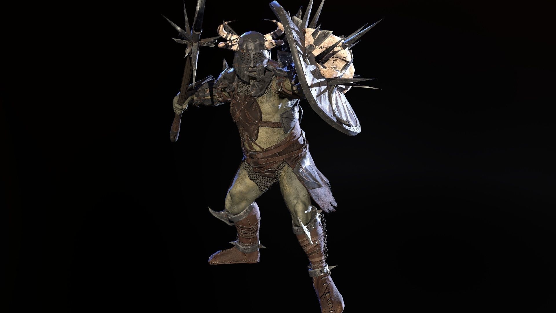3D model Fat orc VR / AR / low-poly rigged animated | CGTrader