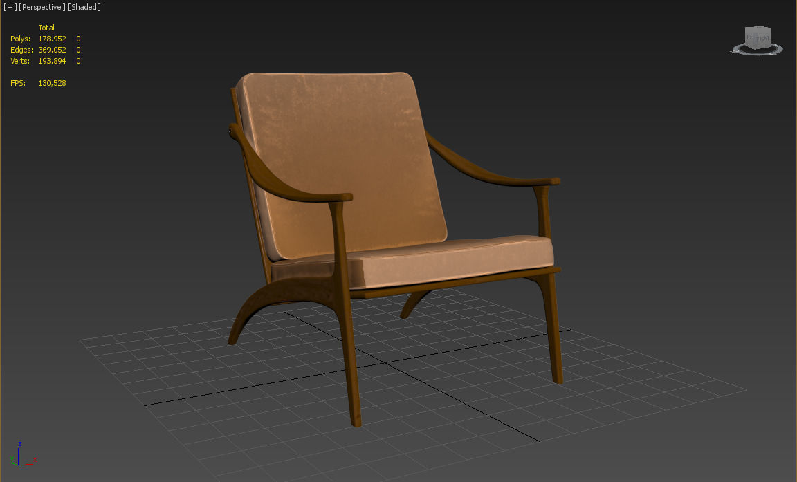 Lean Back Lounge Chair 3D model | CGTrader