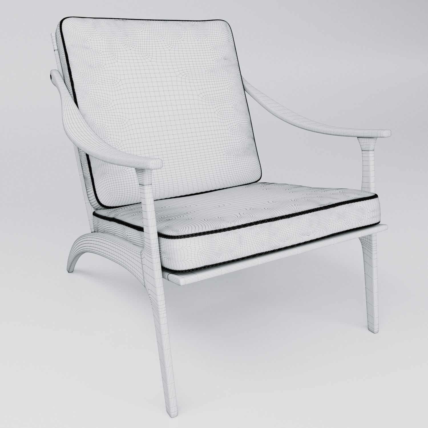 Lean Back Lounge Chair 3D model | CGTrader