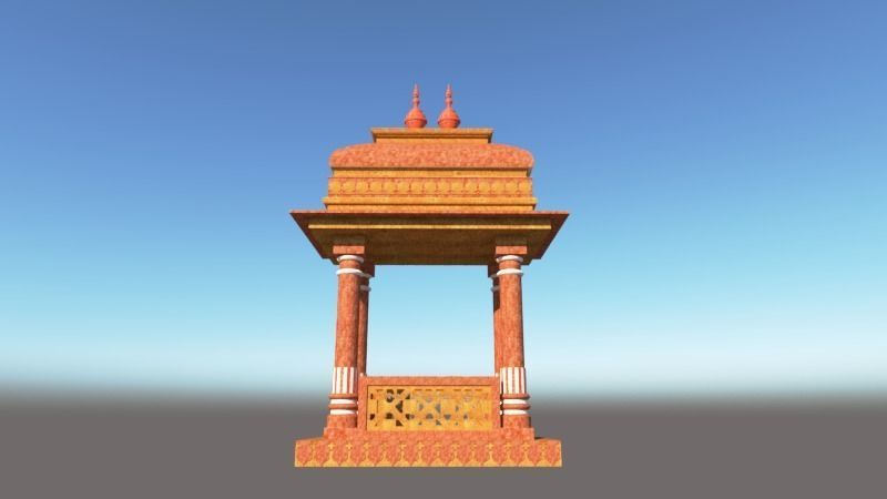 indian chatri 3D model | CGTrader