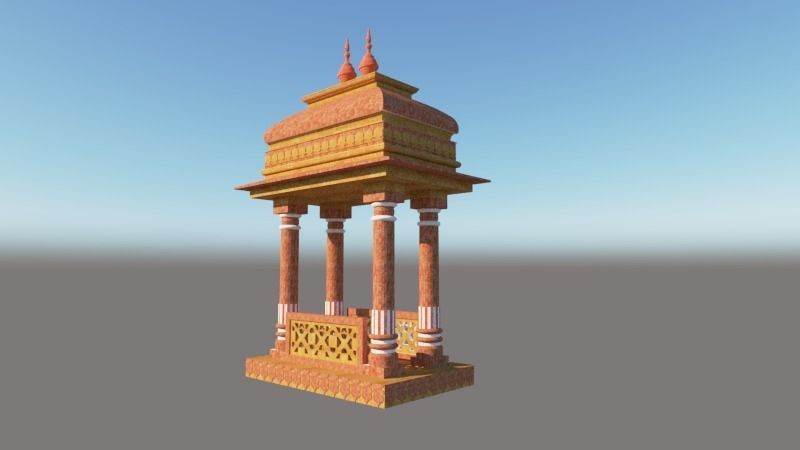 indian chatri 3D model | CGTrader