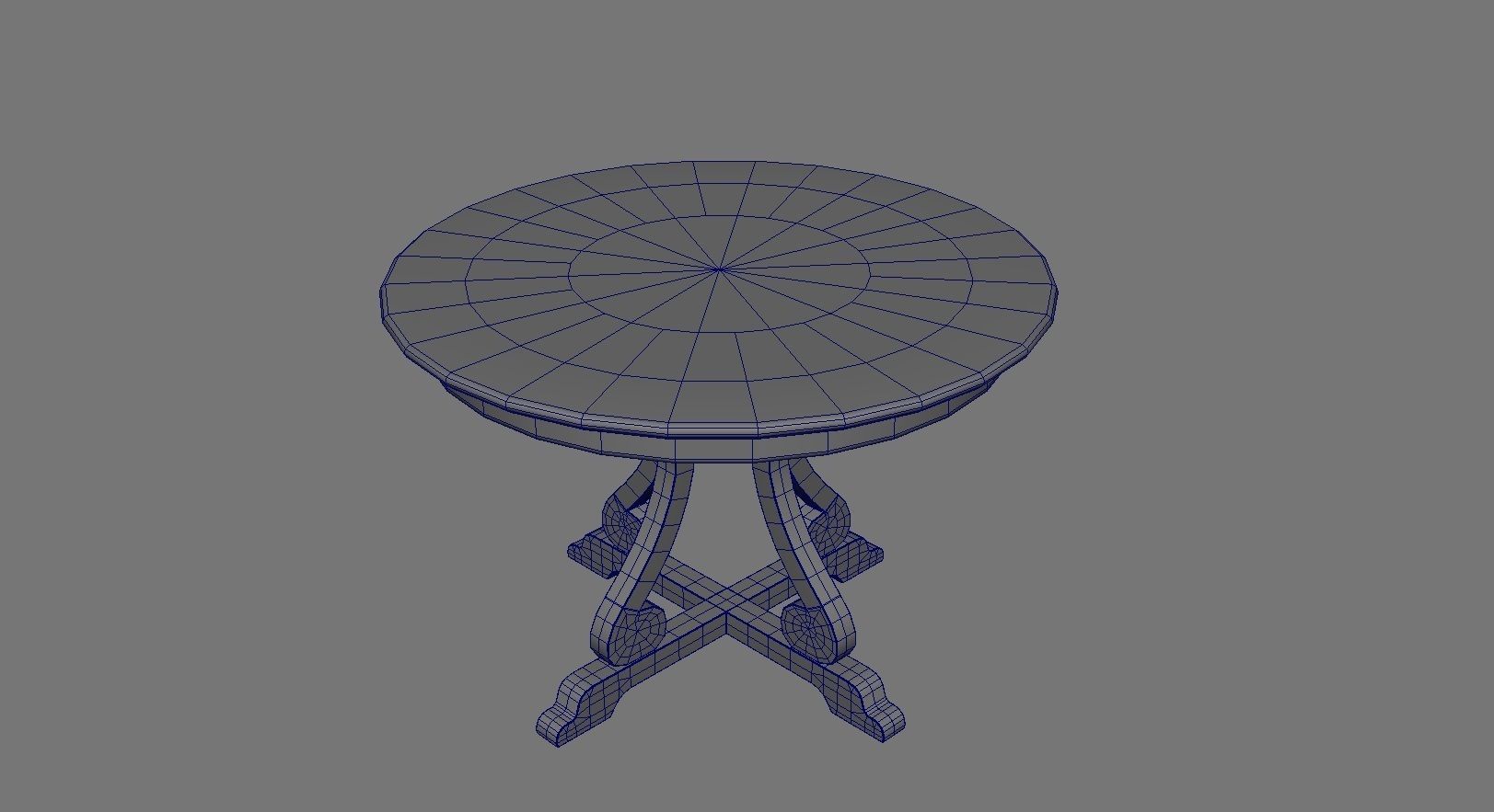 Rounded Table 3D model | CGTrader
