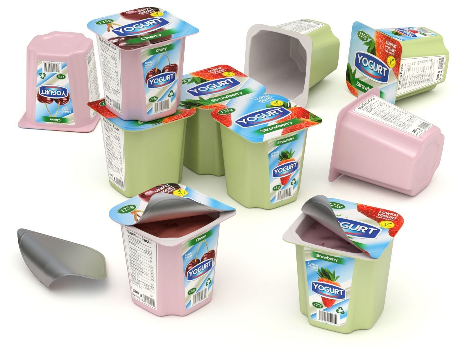 Fruit Yogurt 3D model | CGTrader