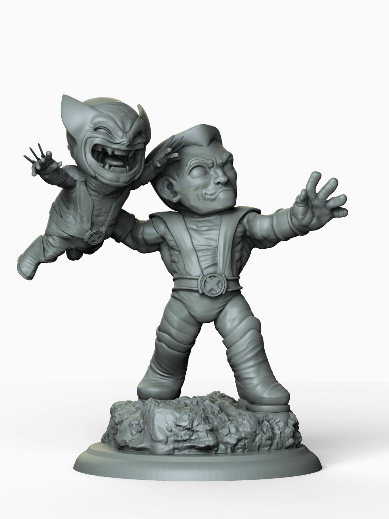wolverine colossus chibi 3D model 3D printable | CGTrader