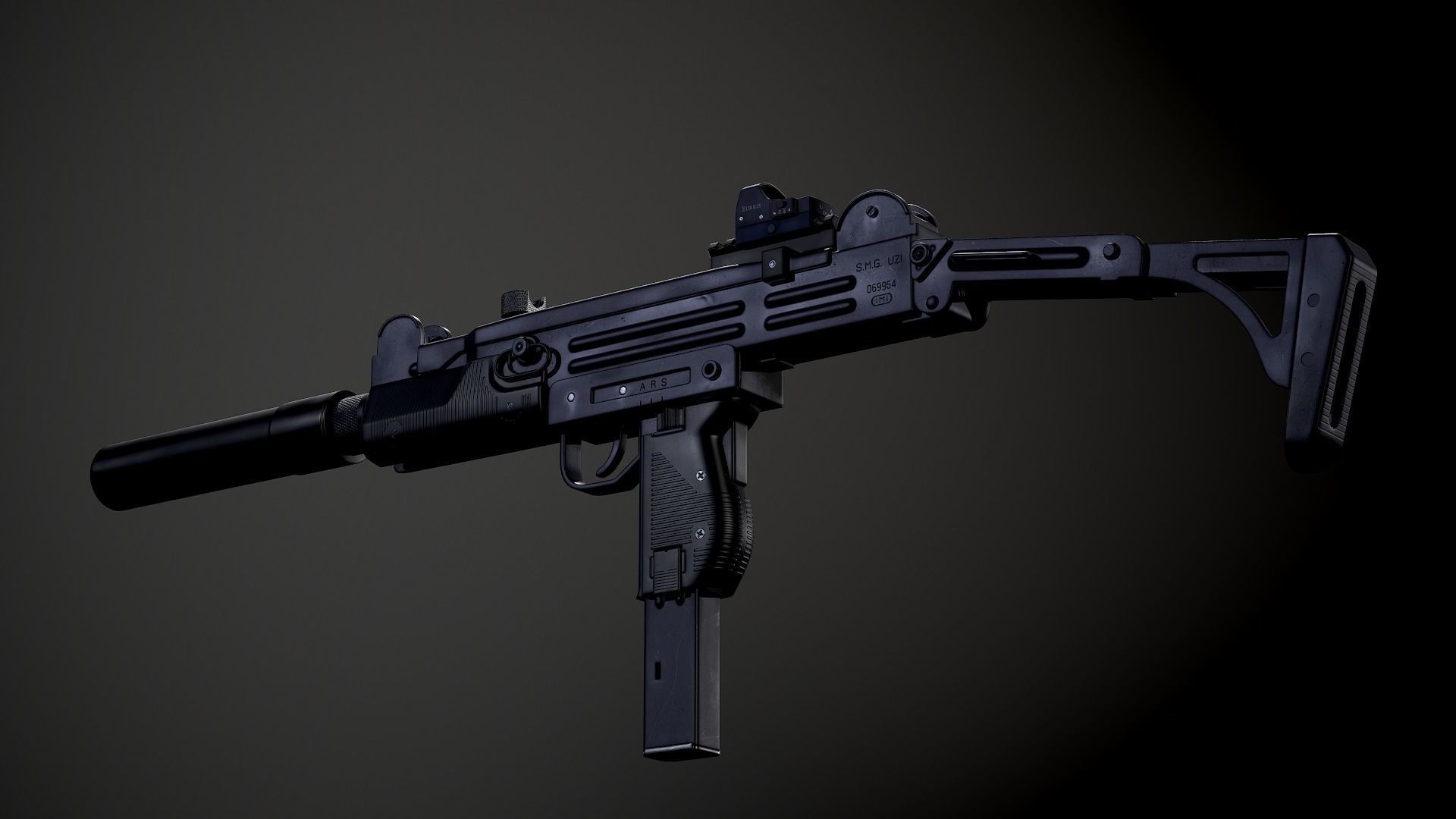3D model Uzi SMG PBR VR / AR / low-poly | CGTrader