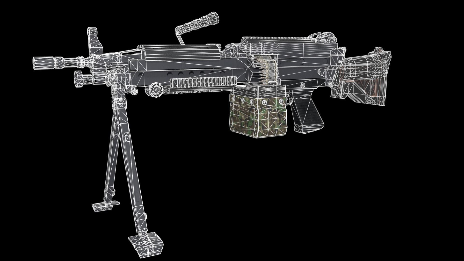 3D model M249 Squad Automatic Weapon VR / AR / low-poly | CGTrader