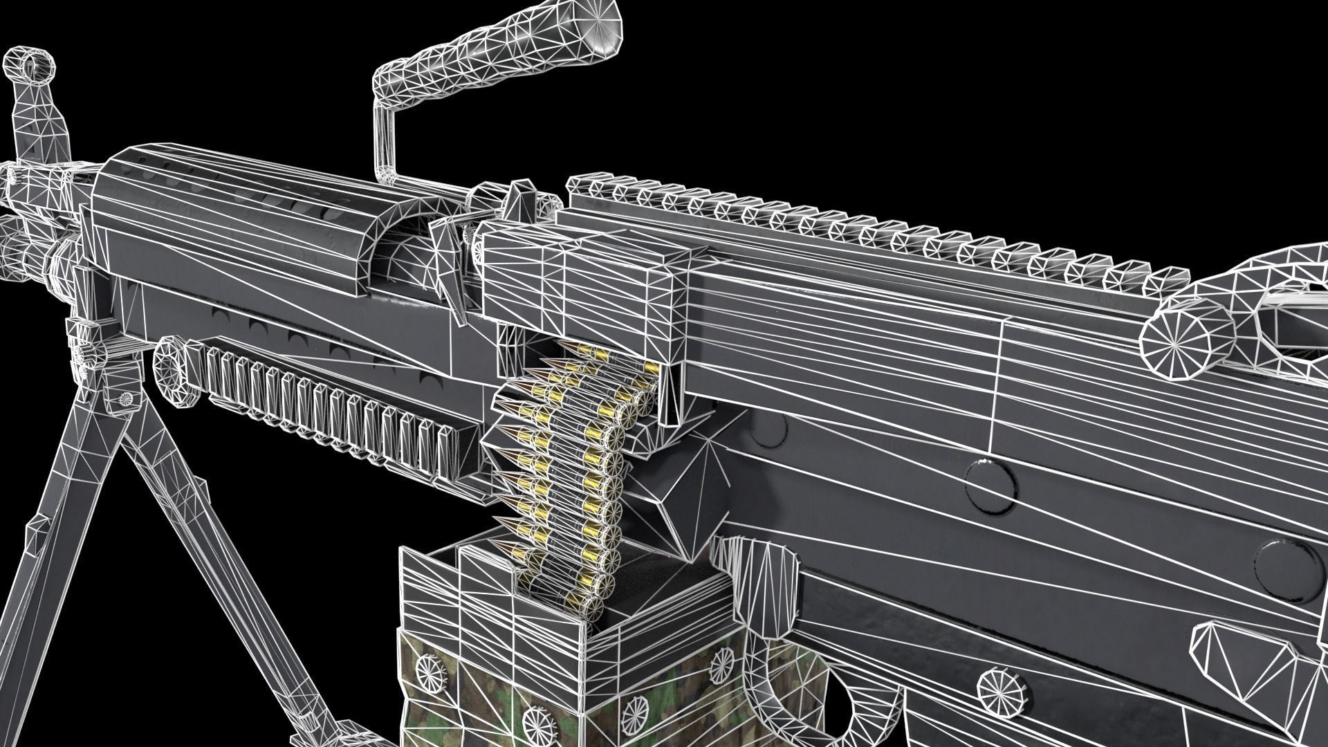 3D model M249 Squad Automatic Weapon VR / AR / low-poly | CGTrader
