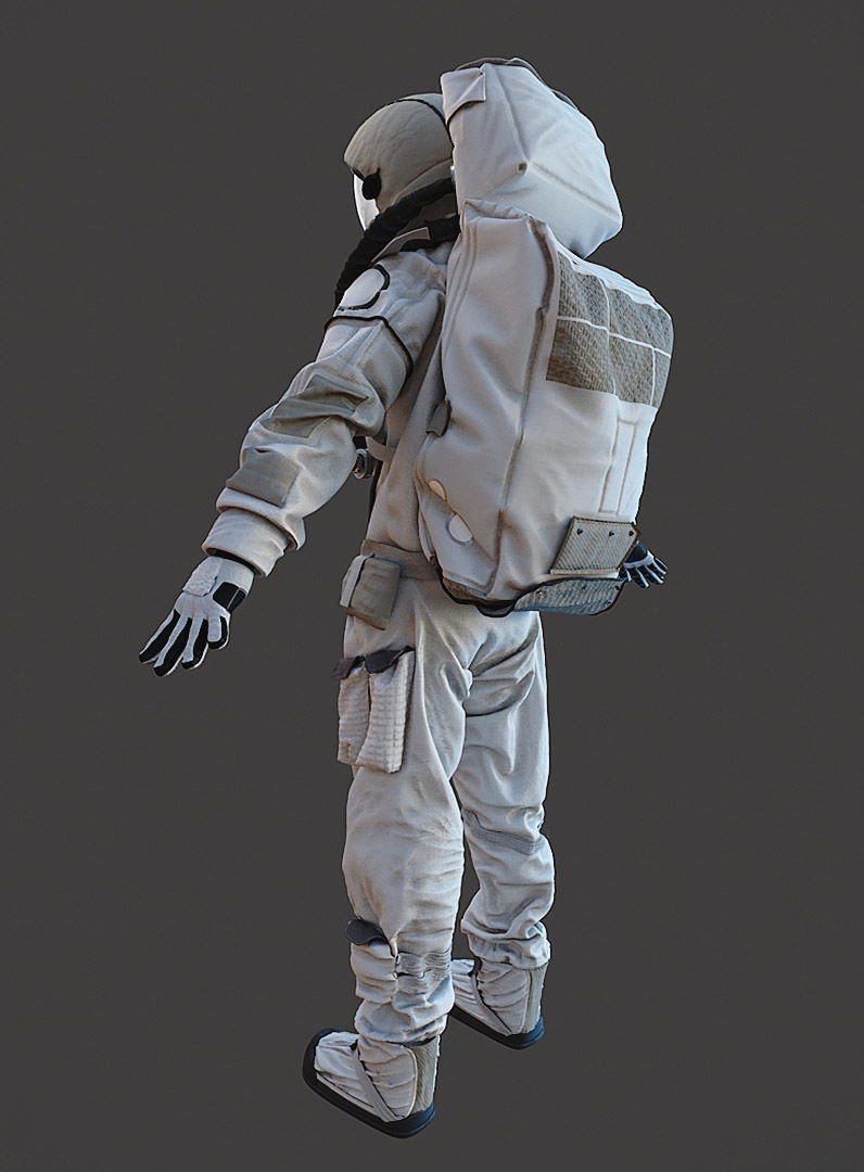 Spacesuit astronaut character with head and hair model 3D model | CGTrader