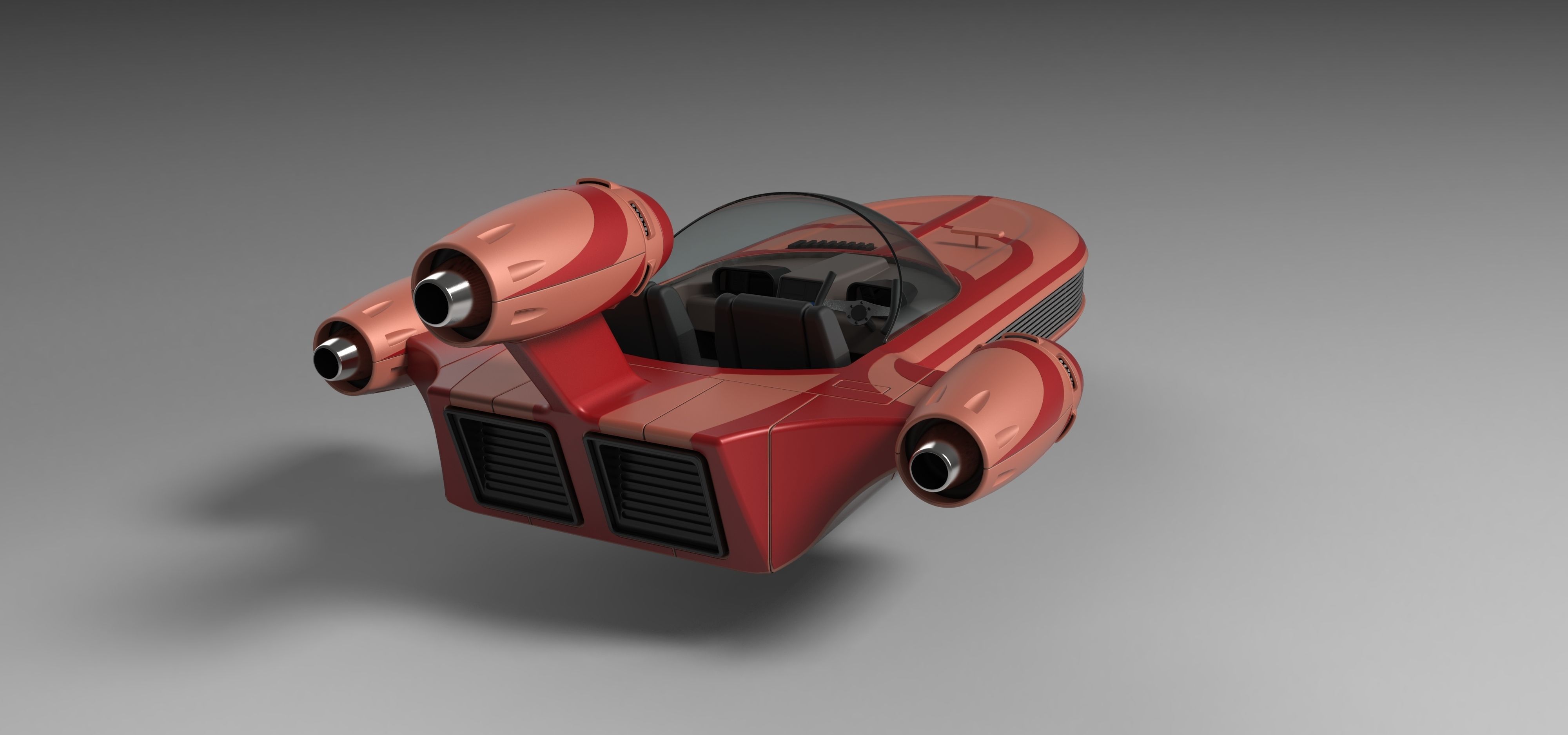 Landspeeder X-34 from movie Star Wars 3D model | CGTrader