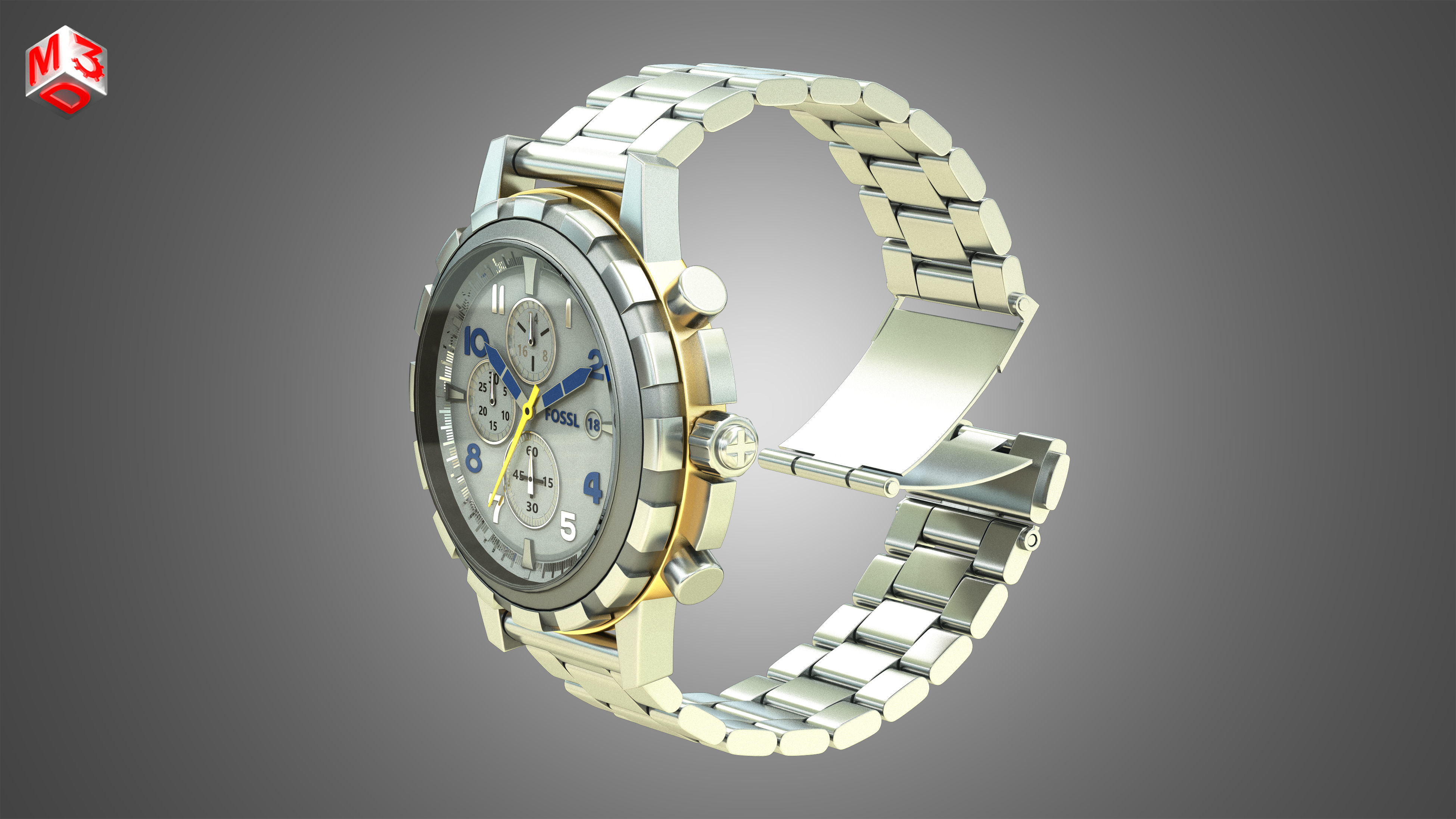 Fossl Watch 3D model | CGTrader