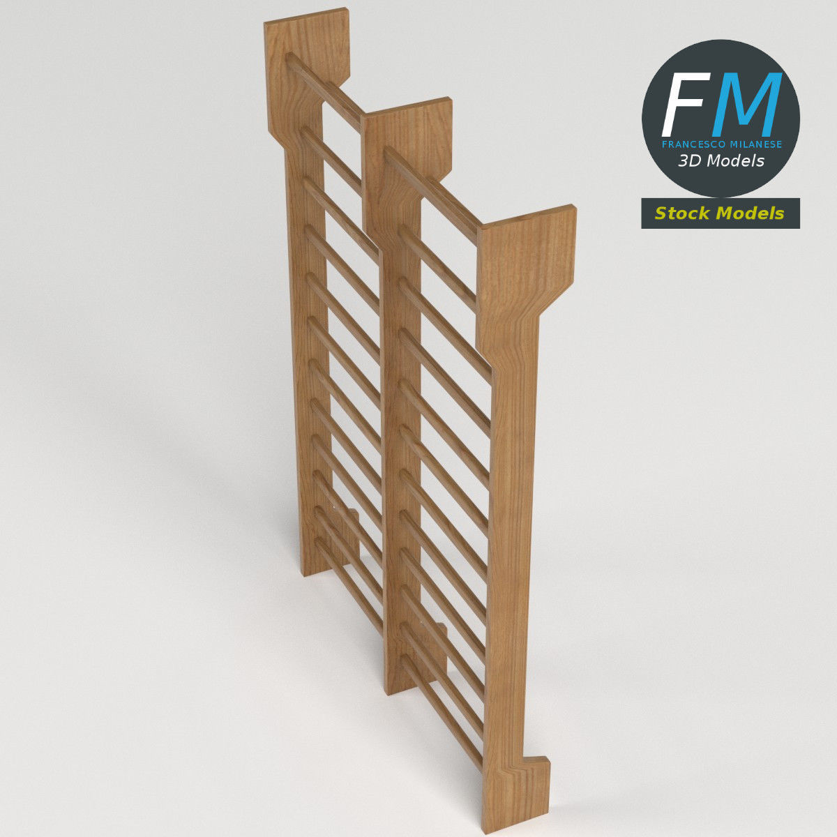 Double Swedish ladder 3D model | CGTrader