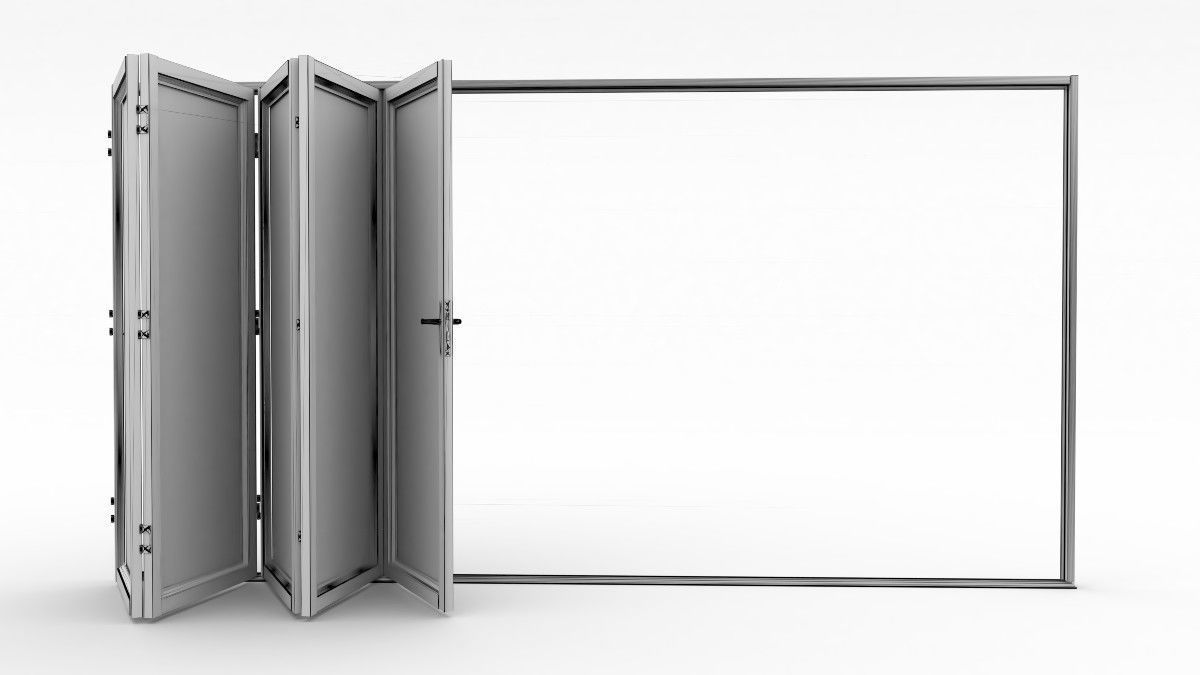 Bi-fold mesh door 3D model animated | CGTrader