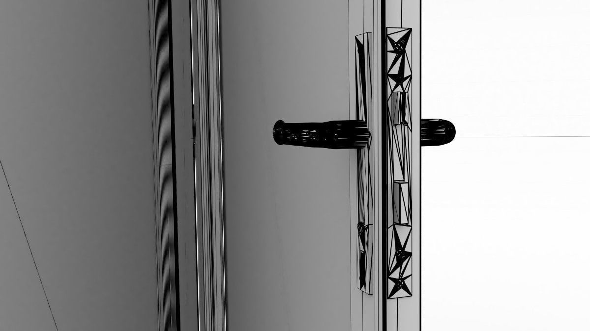 Bi-fold mesh door 3D model animated | CGTrader