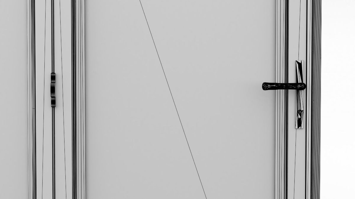 Bi-fold mesh door 3D model animated | CGTrader