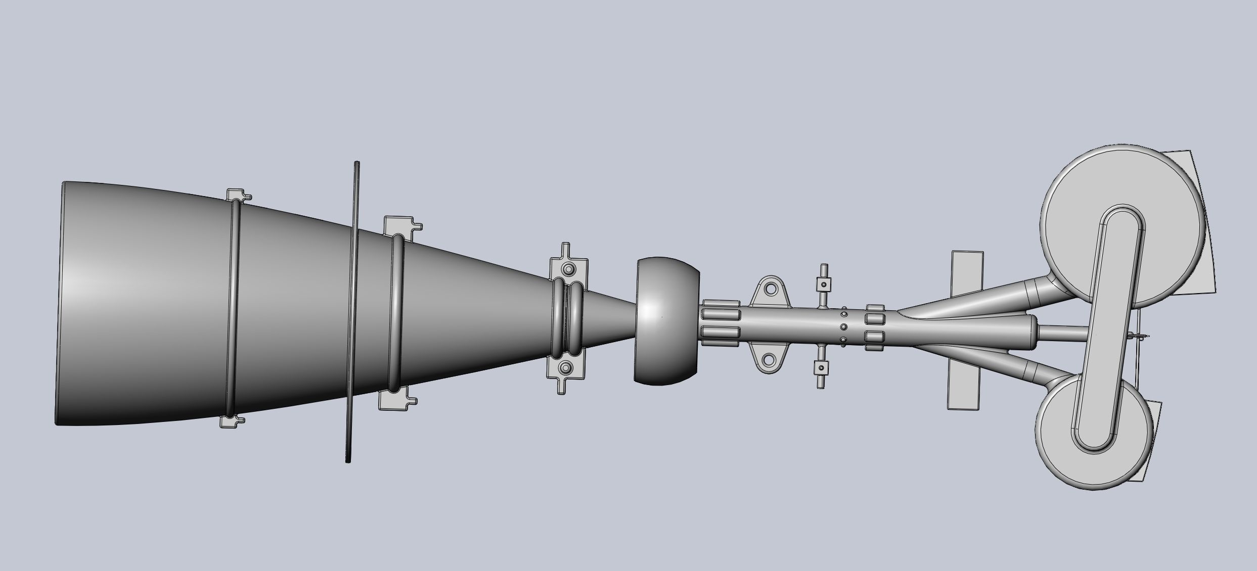 Small Electric Methane Rocket Engine Concept Printable Miniature 3D ...