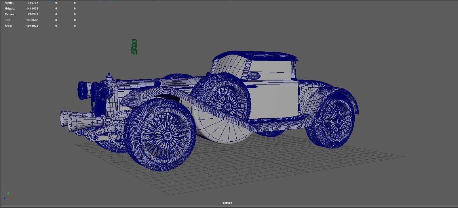 Retro Car Coupe Steampunk 1931 Duesenberg Long Wheelbase Coupe 3D model ...