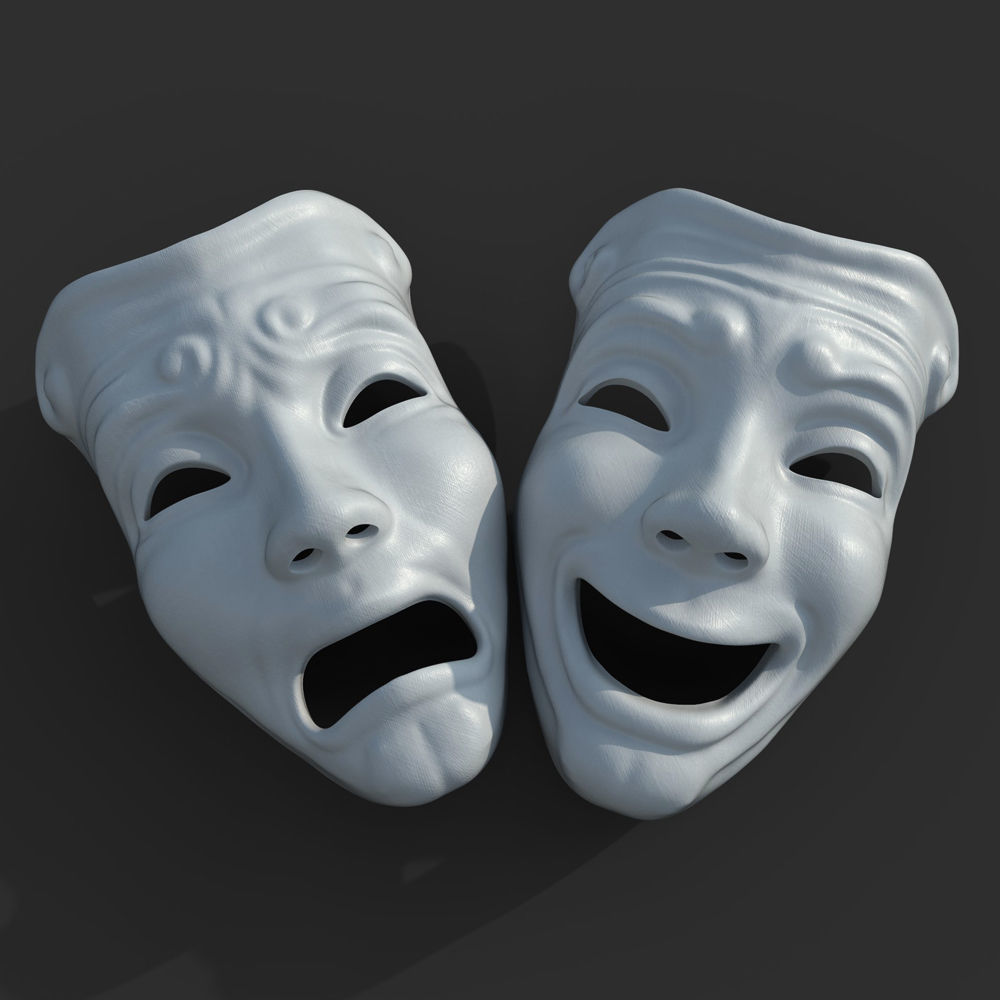 Theater Mask 3D model | CGTrader