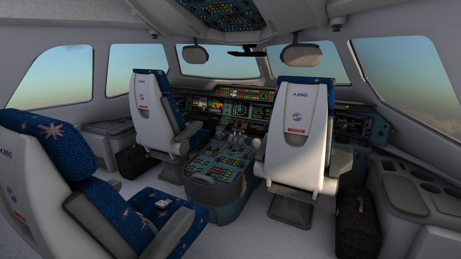 Airbus A380 with interior 3D model | CGTrader