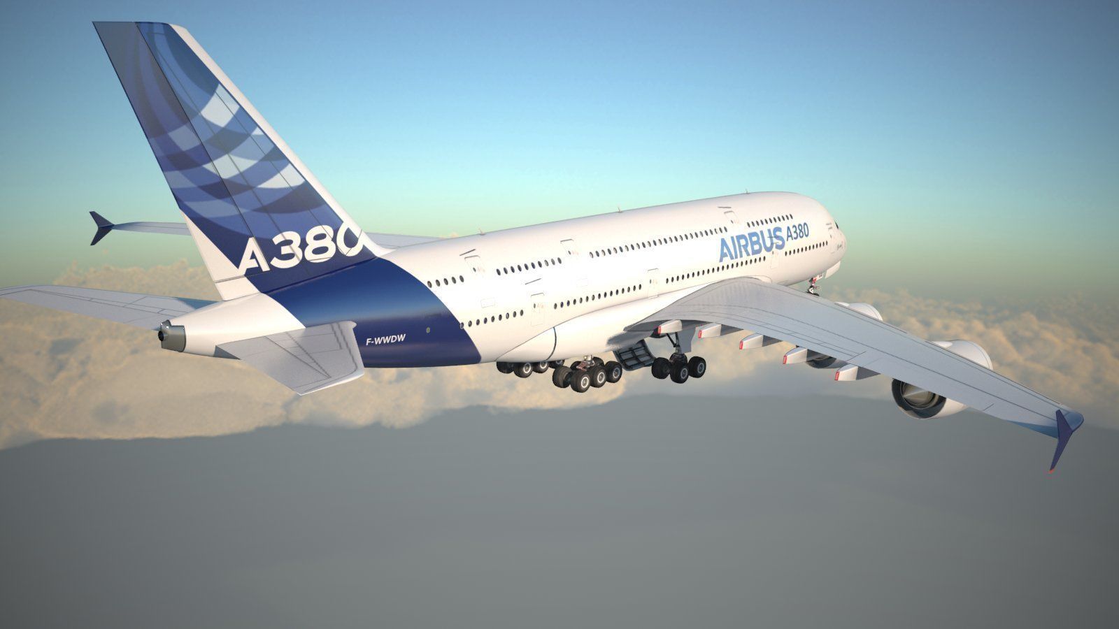 Airbus A380 with interior 3D model | CGTrader