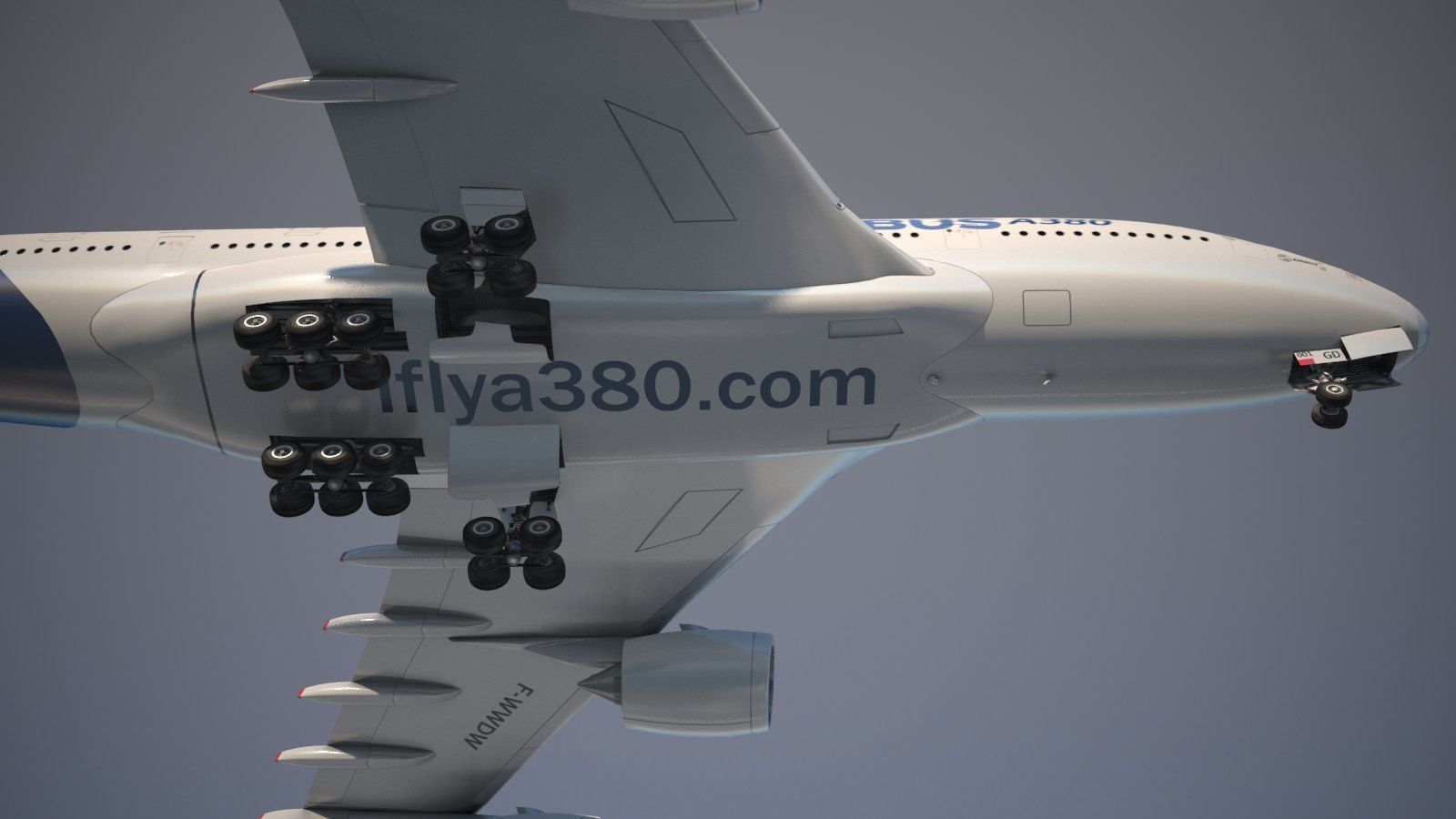 Airbus A380 with interior 3D model | CGTrader