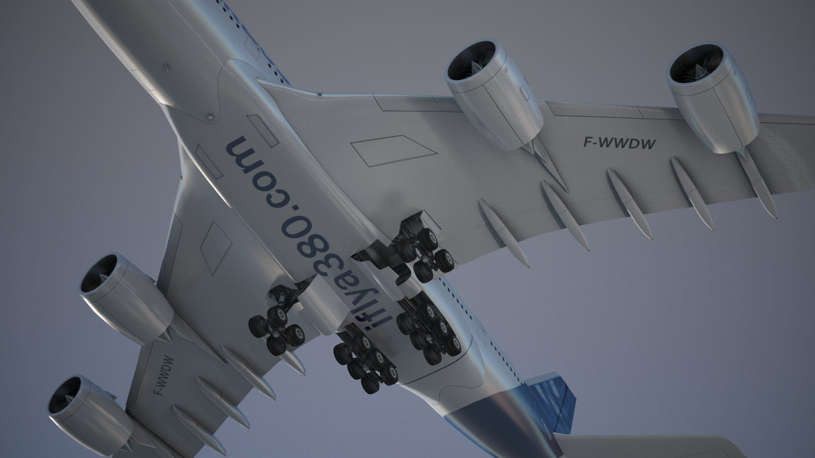 Airbus A380 with interior 3D model | CGTrader