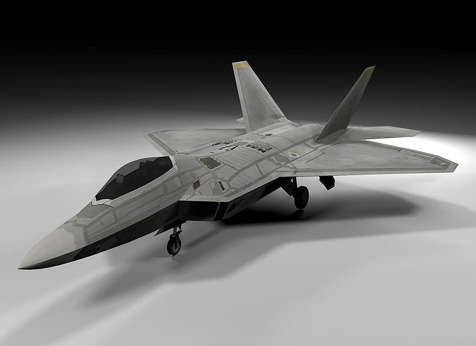 F-22 raptor in-flight 3D asset | CGTrader