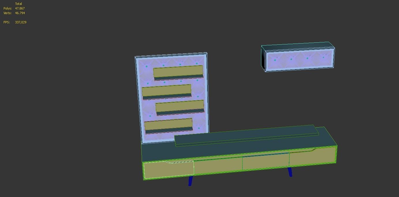 Realistic Chester Tv Unit 3D model | CGTrader