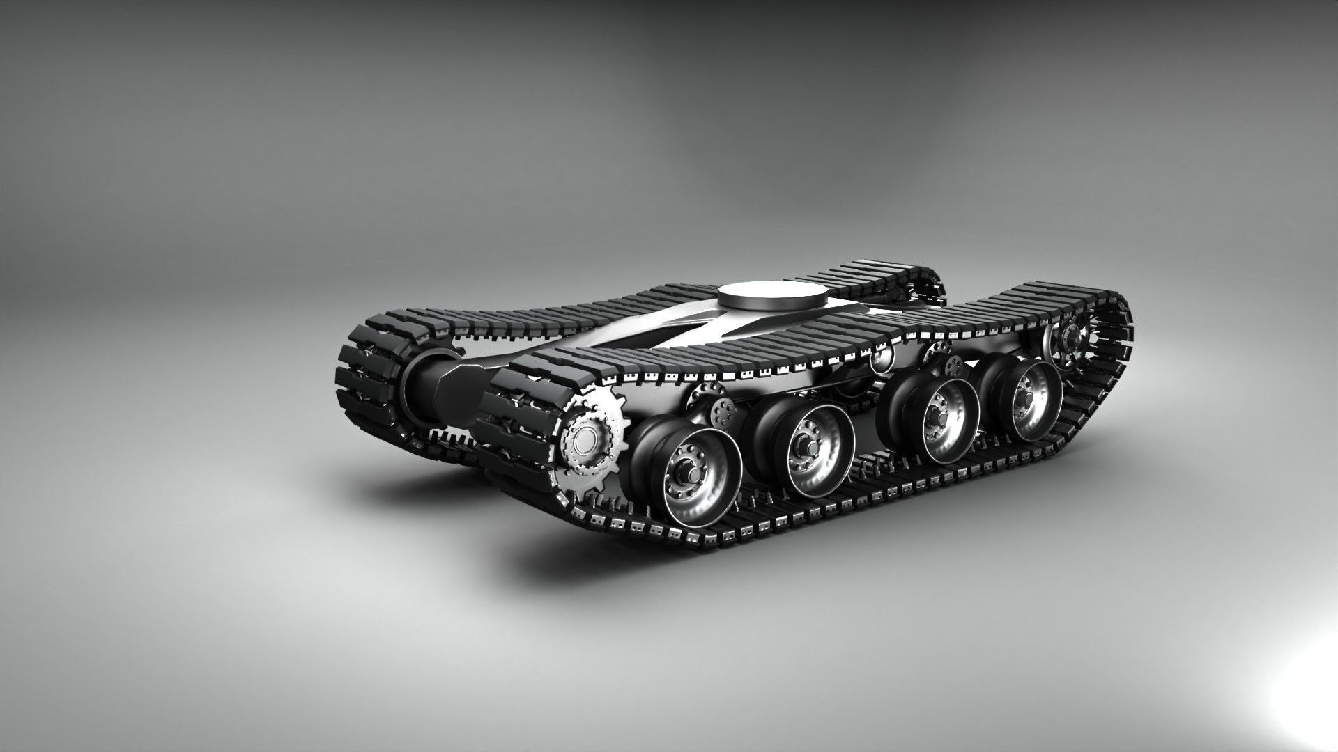 3D model Suspension tracks construction vehicle VR / AR / low-poly ...