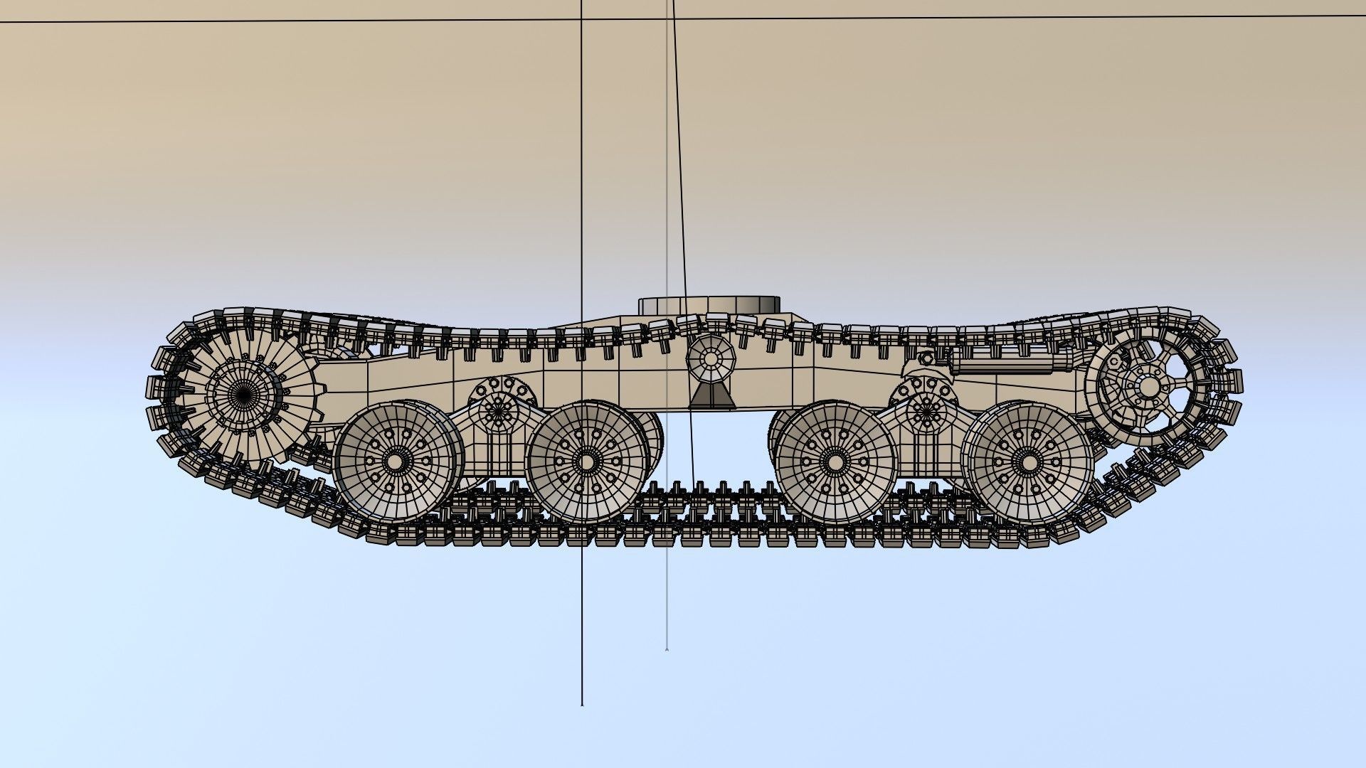 3D model Suspension tracks construction vehicle VR / AR / low-poly ...