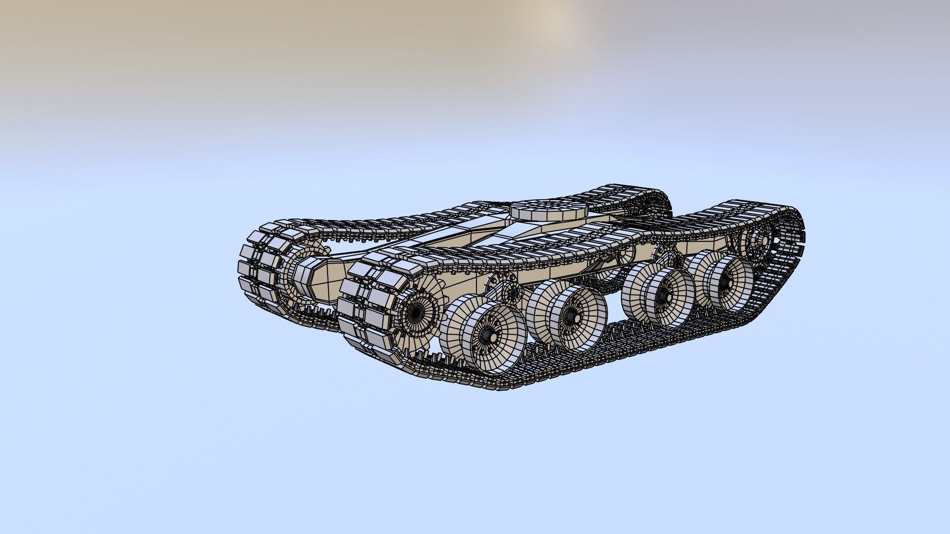 3D model Suspension tracks construction vehicle VR / AR / low-poly ...