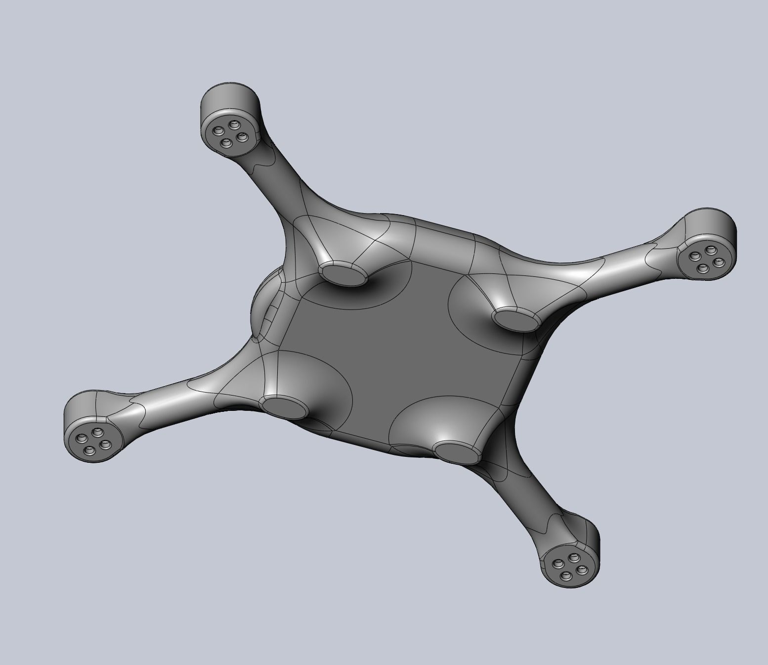 Simple Drone Body 3D model 3D printable | CGTrader