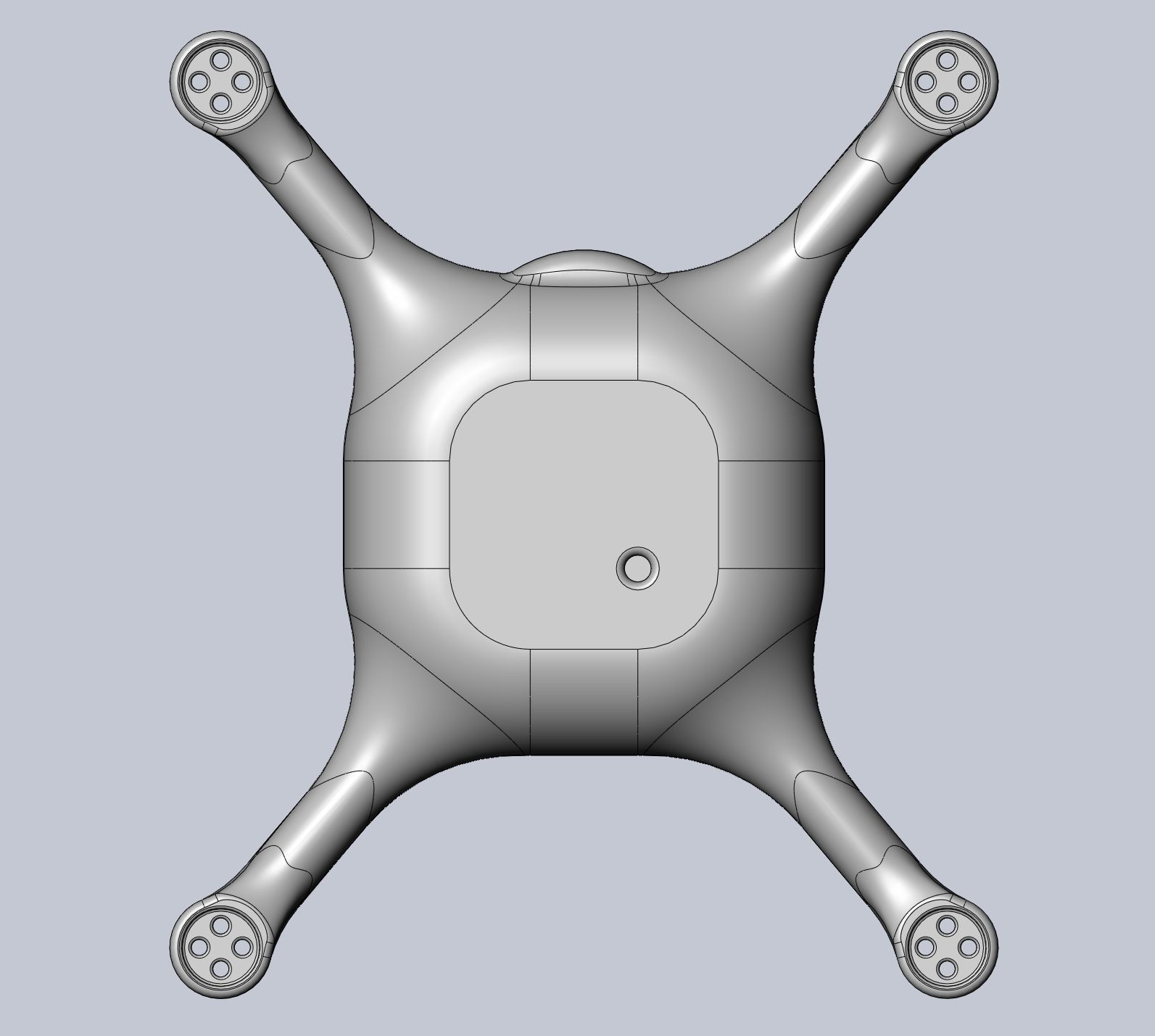 Simple Drone Body 3D model 3D printable | CGTrader