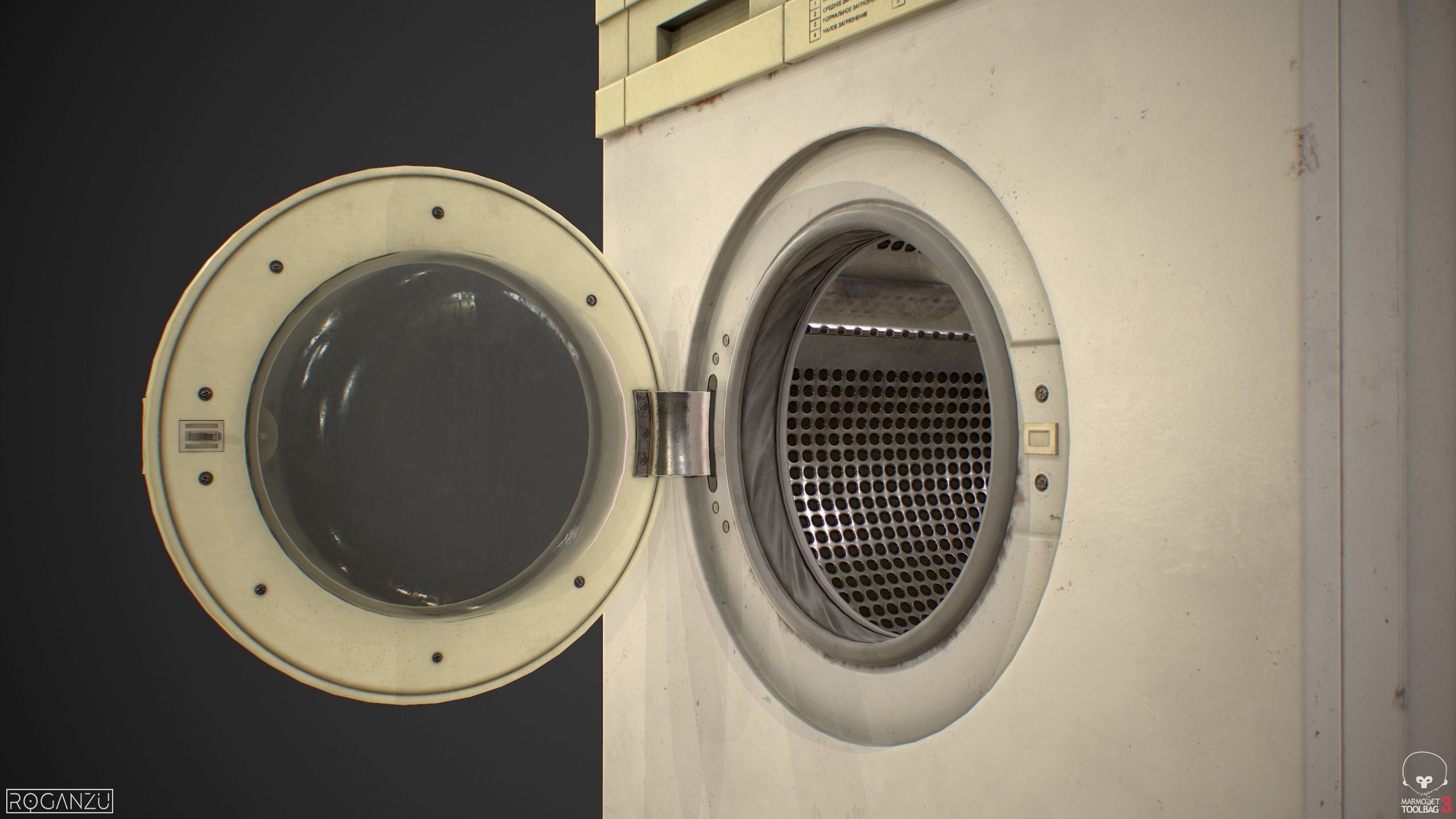 3D model Soviet washing machine Ryatka-Automatic VR / AR / low-poly ...