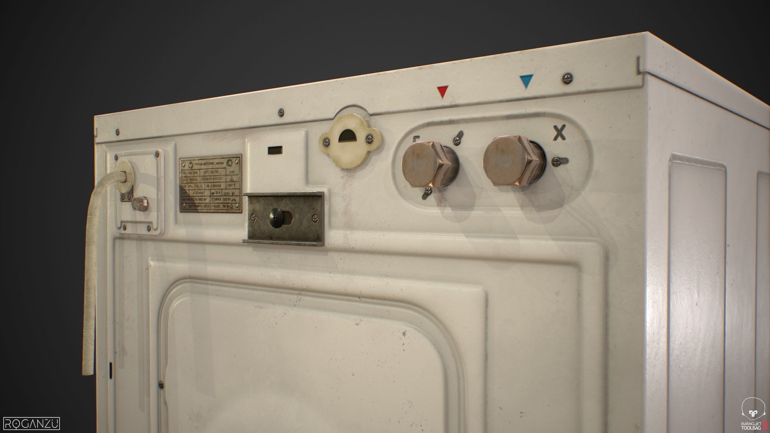 3D model Soviet washing machine Ryatka-Automatic VR / AR / low-poly ...