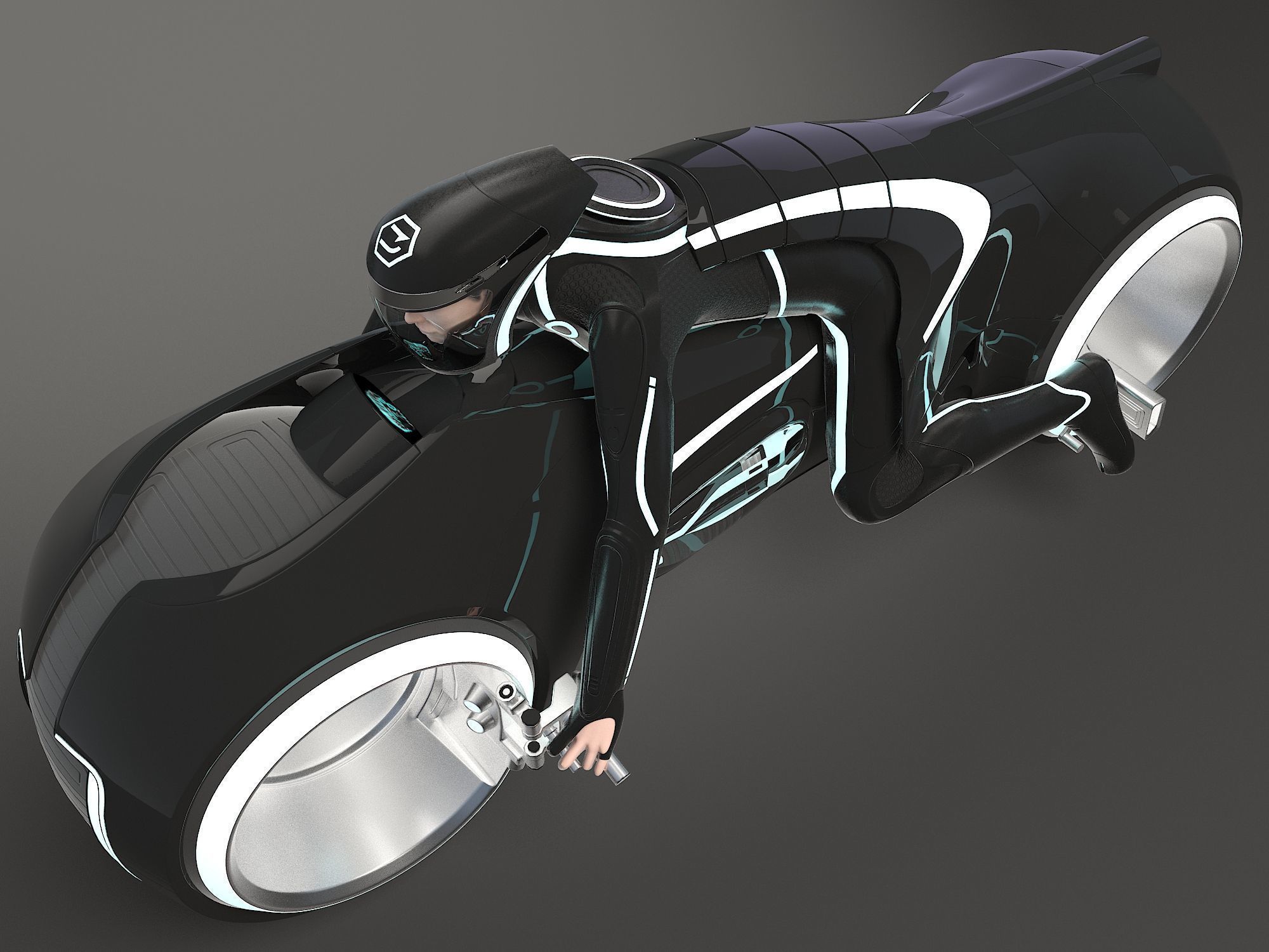 Tron Bike - Light Cycle 3D model rigged | CGTrader