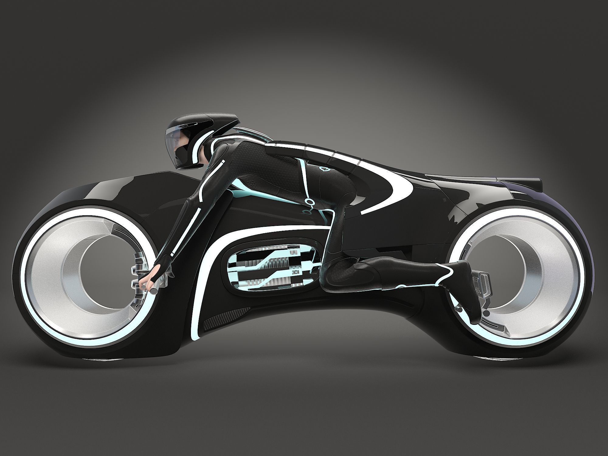 Tron Bike - Light Cycle 3D model rigged | CGTrader