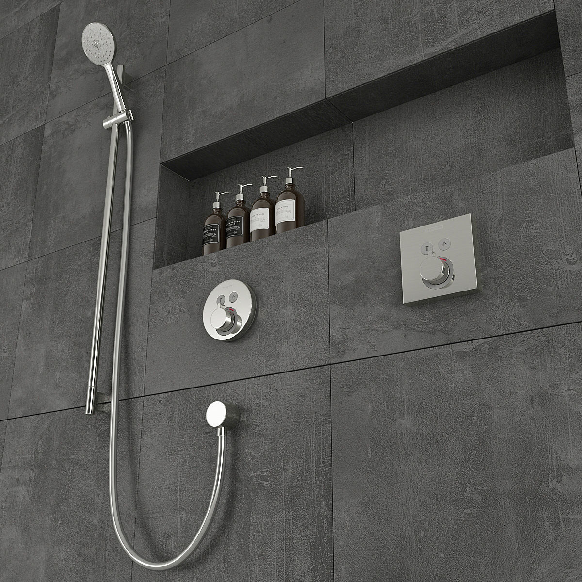 Hansgrohe shower system 3D model | CGTrader