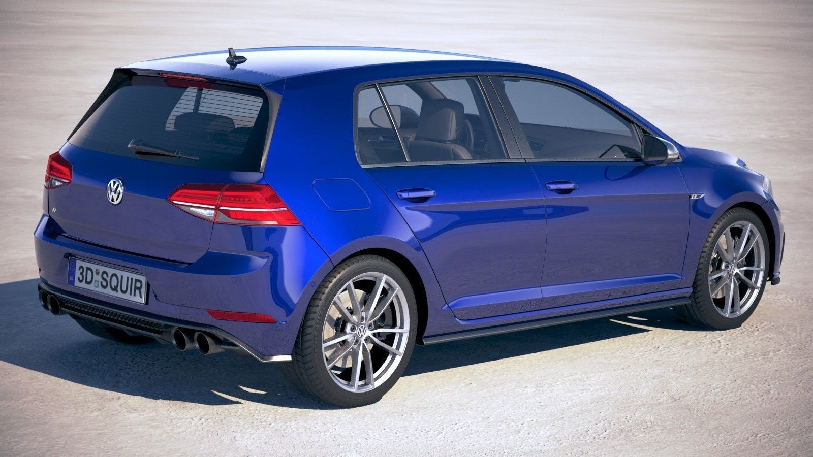 Volkswagen Golf R 2018 3D model | CGTrader