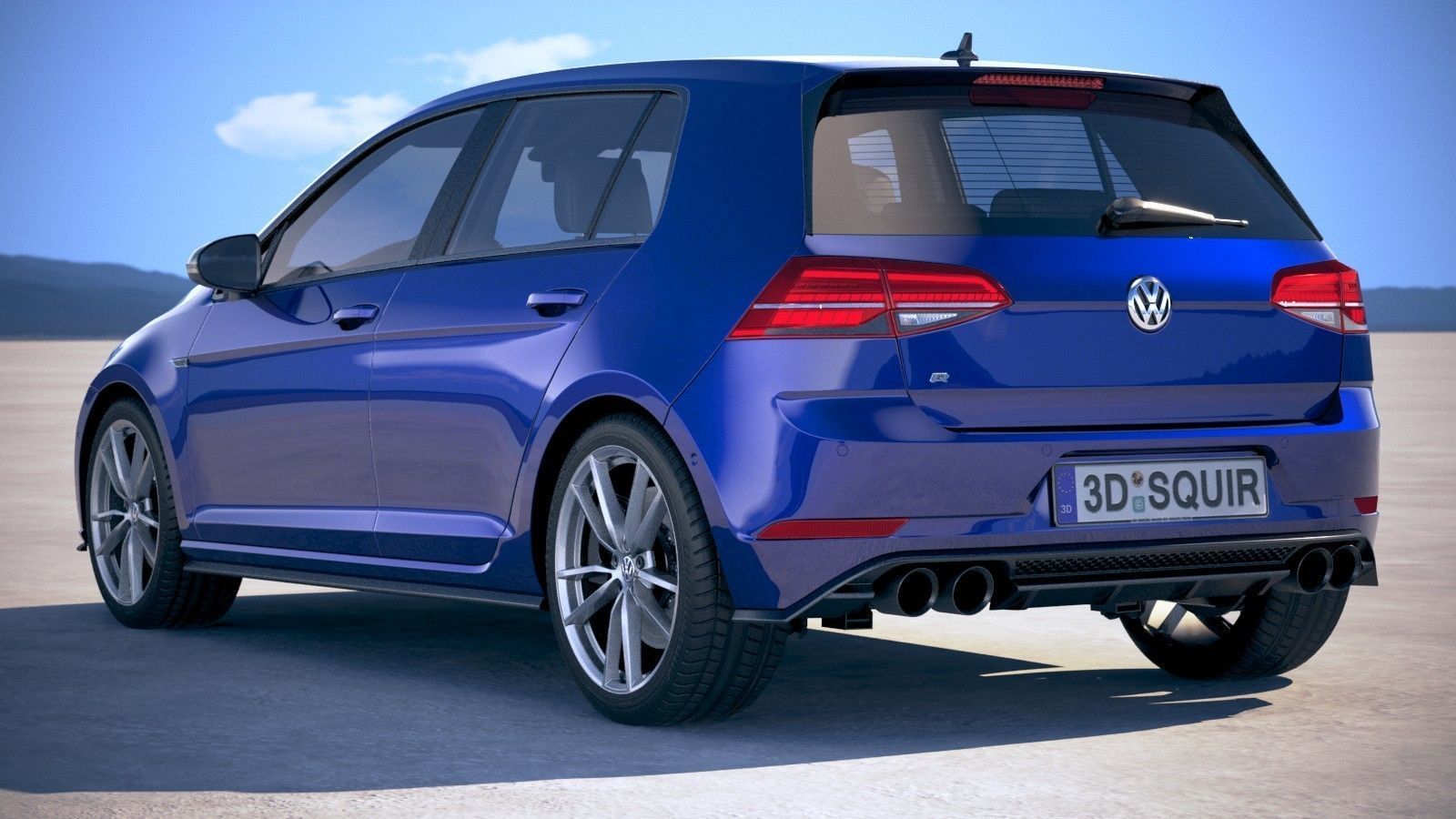Volkswagen Golf R 2018 3D model | CGTrader