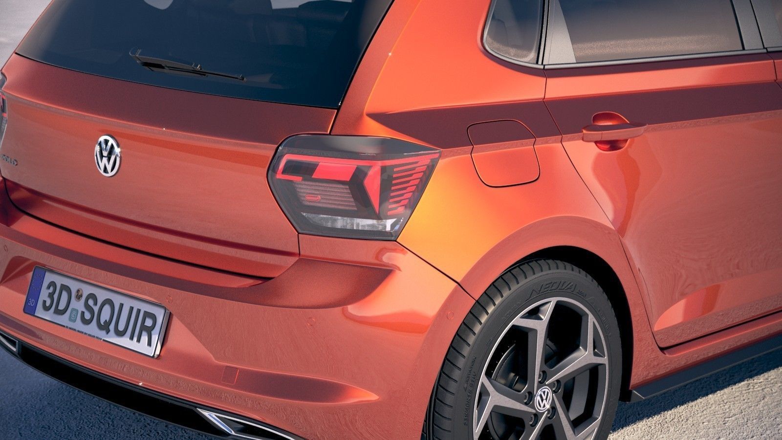 Volkswagen Polo R-line 2018 3D model | CGTrader