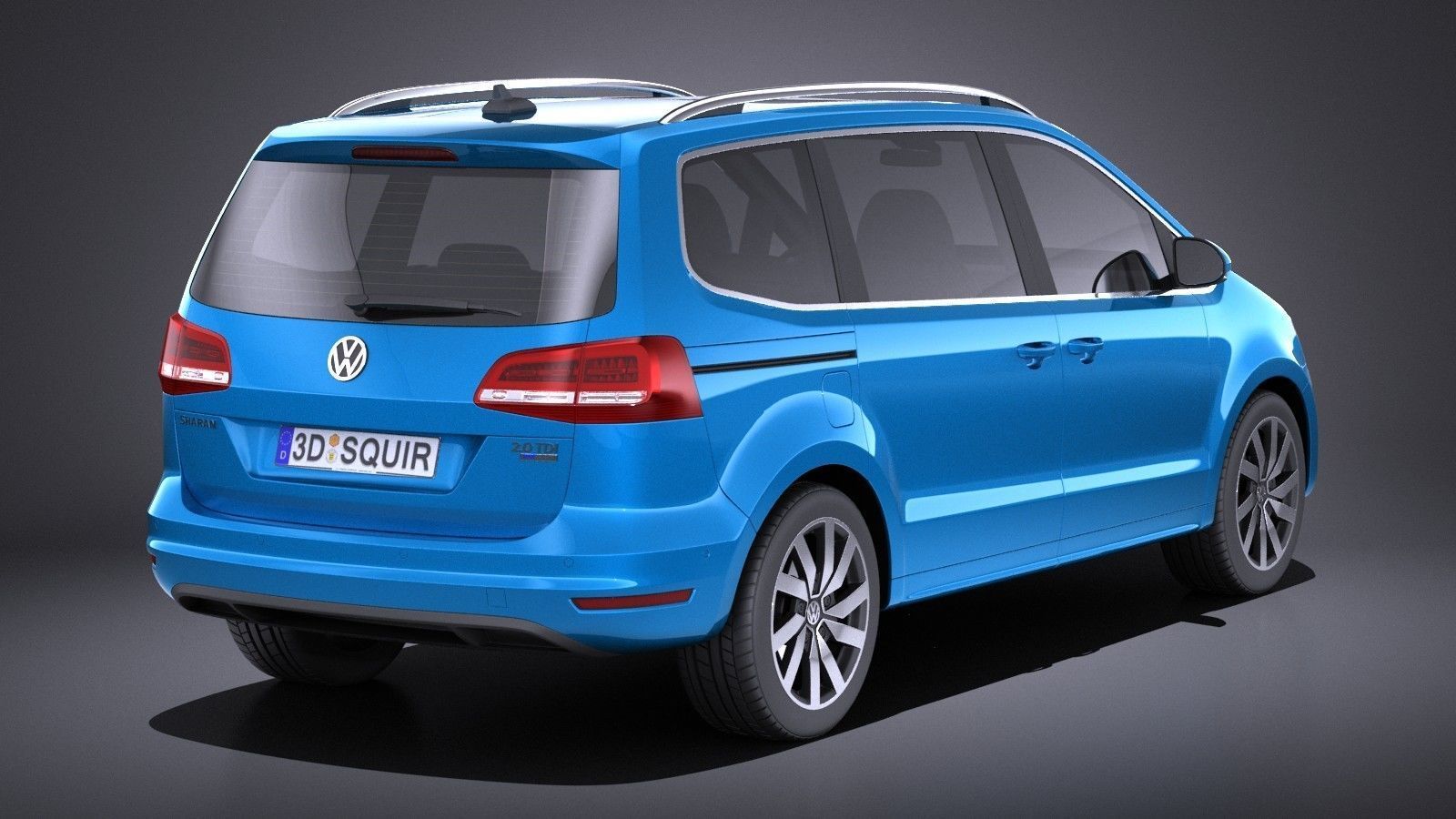 Volkswagen Sharan 2016 VRAY 3D model | CGTrader