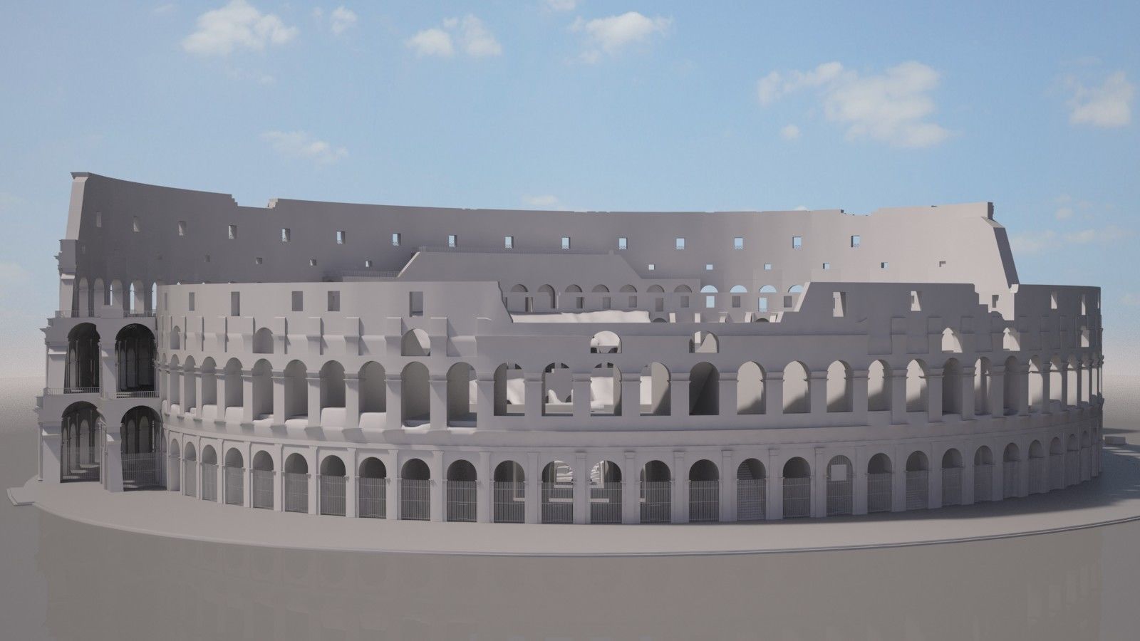 Roman Colosseum Ruins High detail 3D model | CGTrader