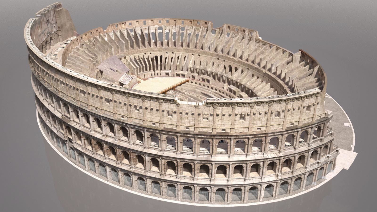Roman Colosseum Ruins High detail 3D model | CGTrader