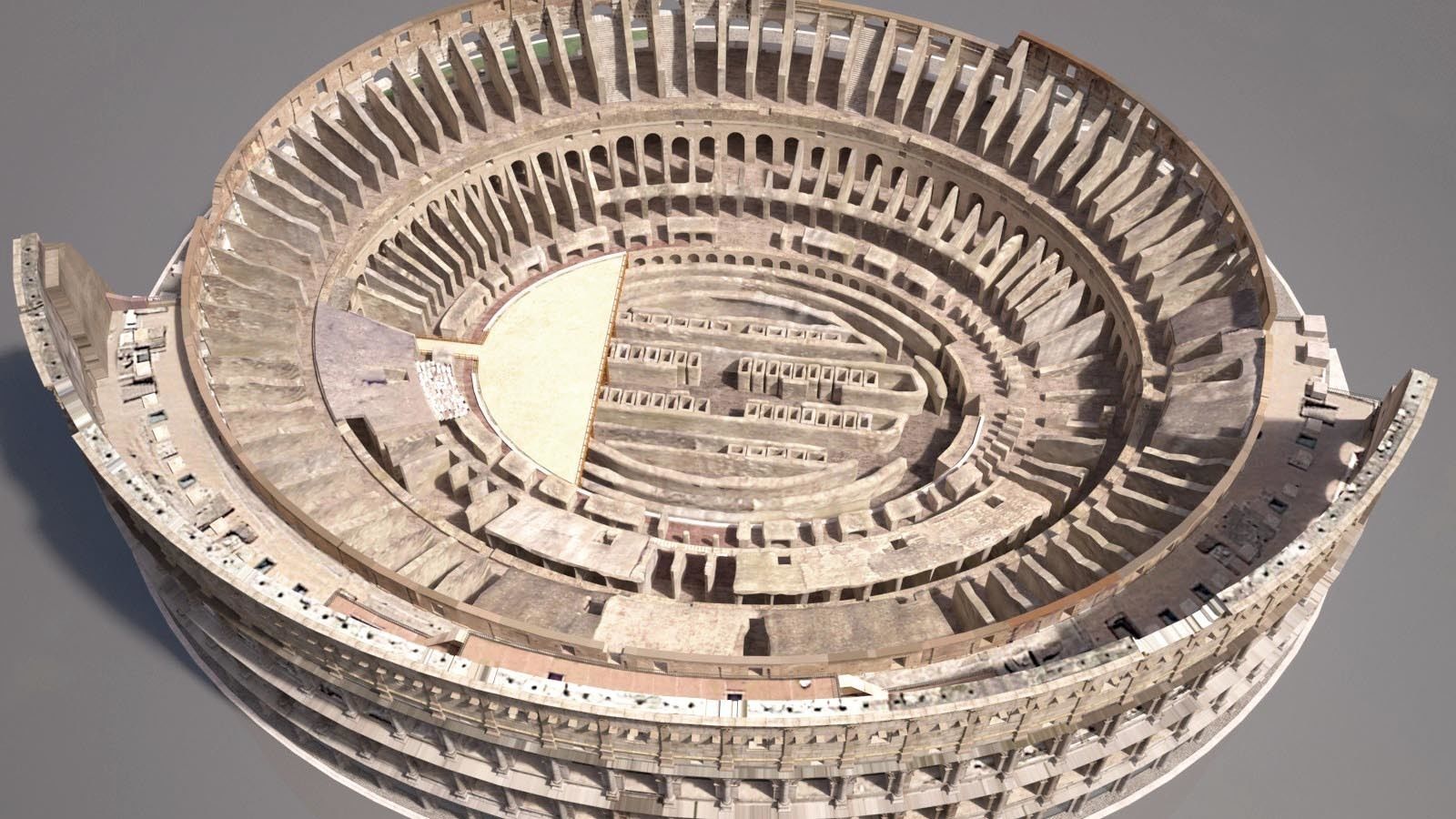Roman Colosseum Ruins High detail 3D model | CGTrader