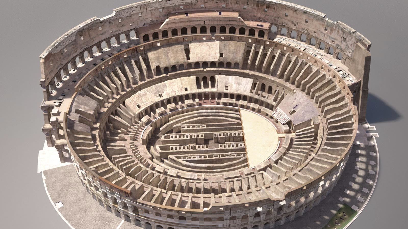 Roman Colosseum Ruins High detail 3D model | CGTrader